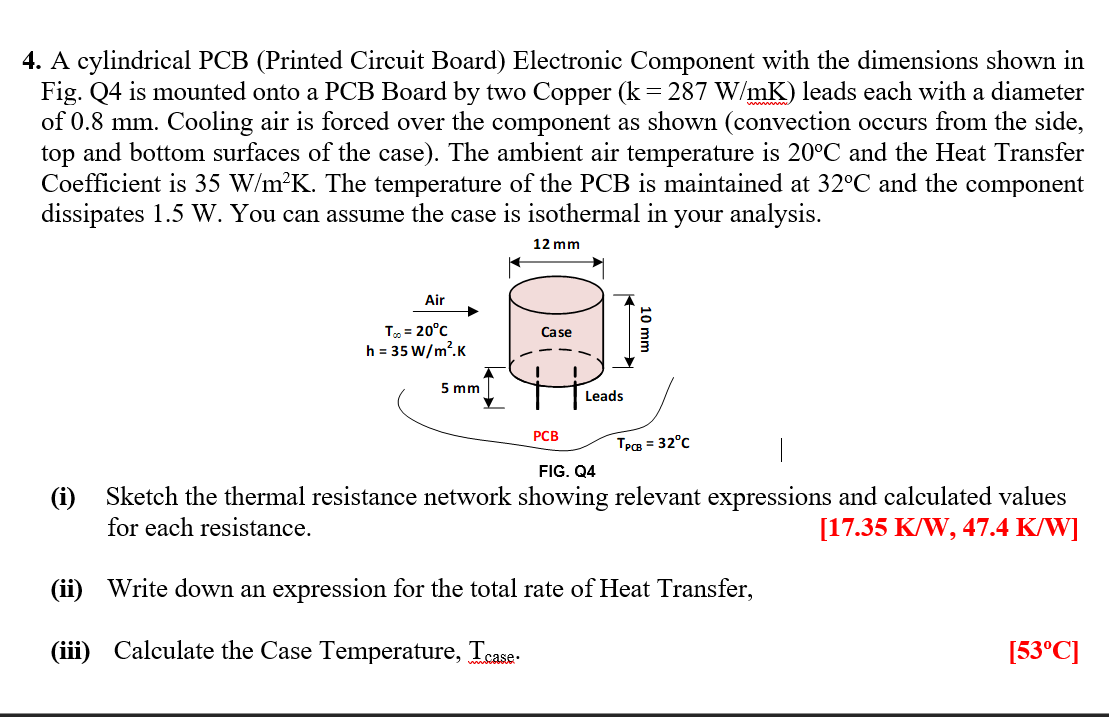 Solved 4. A cylindrical PCB (Printed Circuit Board) | Chegg.com