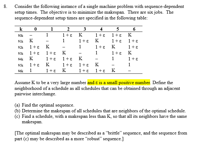Solved Consider the following instance of a single machine | Chegg.com