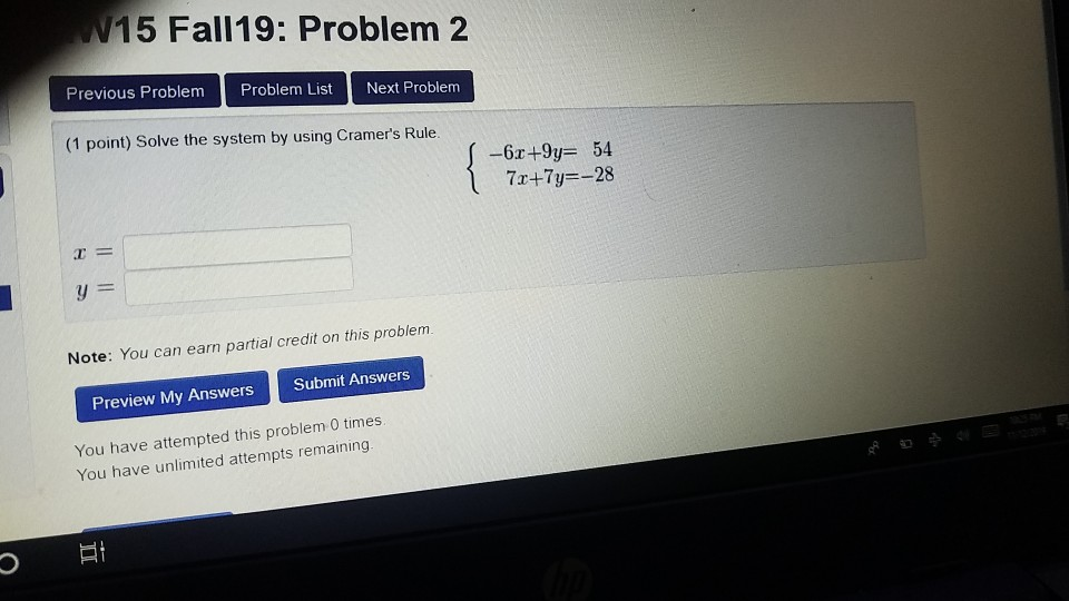Solved Problem 1 Previous Problem Problem List Next Problem | Chegg.com