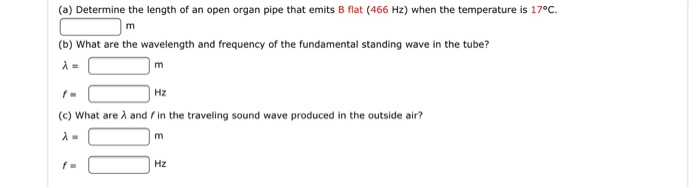 Solved Determine the length of an open organ pipe that emits | Chegg.com