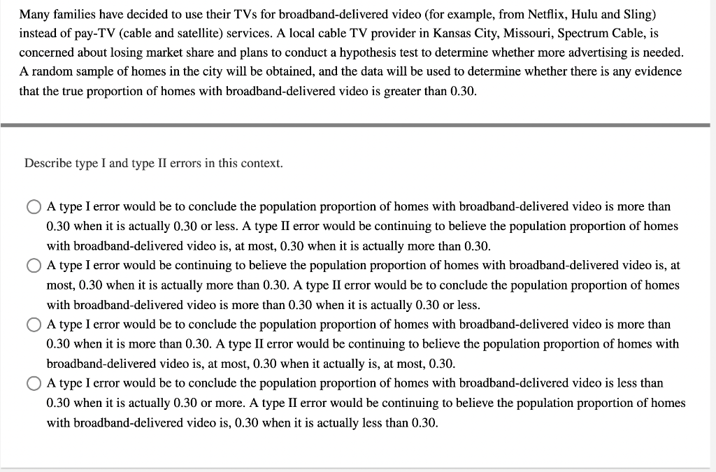 Solved Many families have decided to use their TVs for | Chegg.com