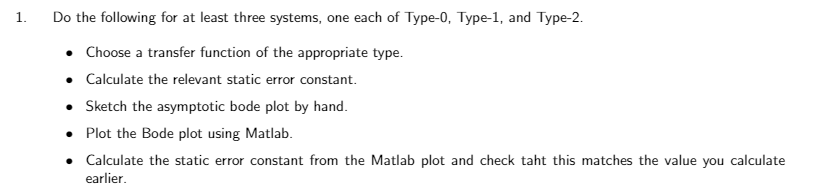 Solved 1. Do the following for at least three systems, one | Chegg.com