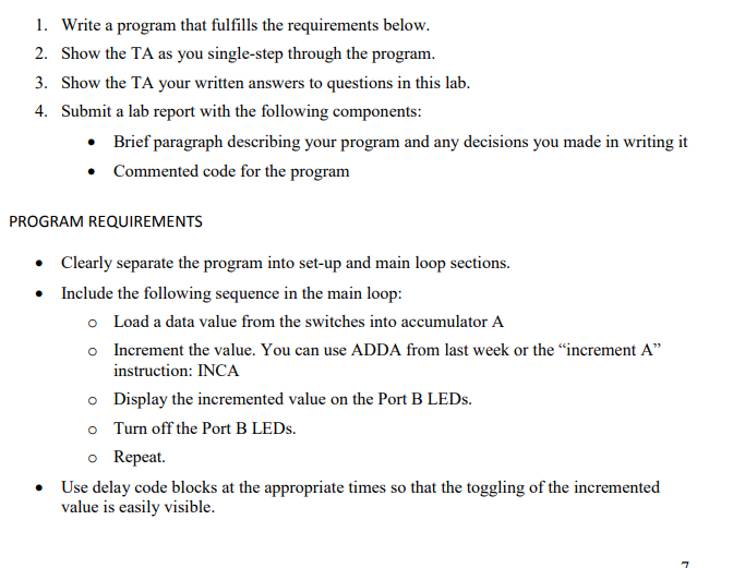 Solved 1. Write a program that fulfills the requirements | Chegg.com