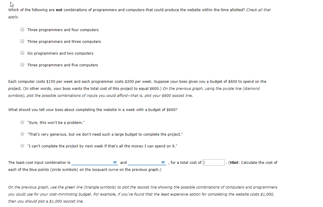 Solved 9. Least-cost combination of inputs using isoquants | Chegg.com