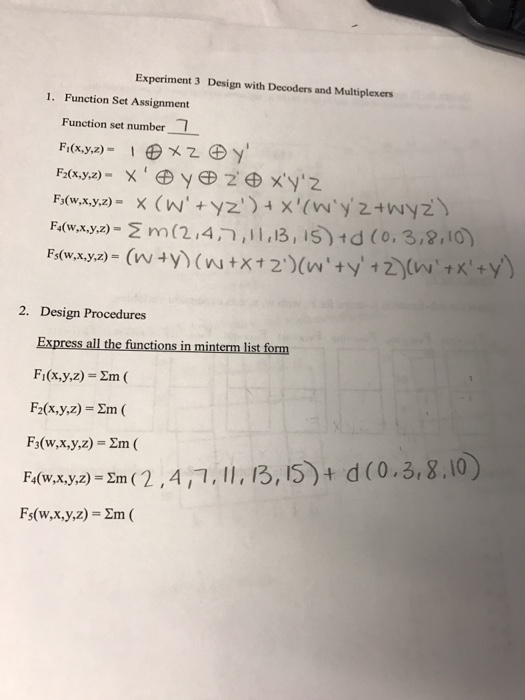 Solved Function Set Assignment Function set number F_1(x, | Chegg.com