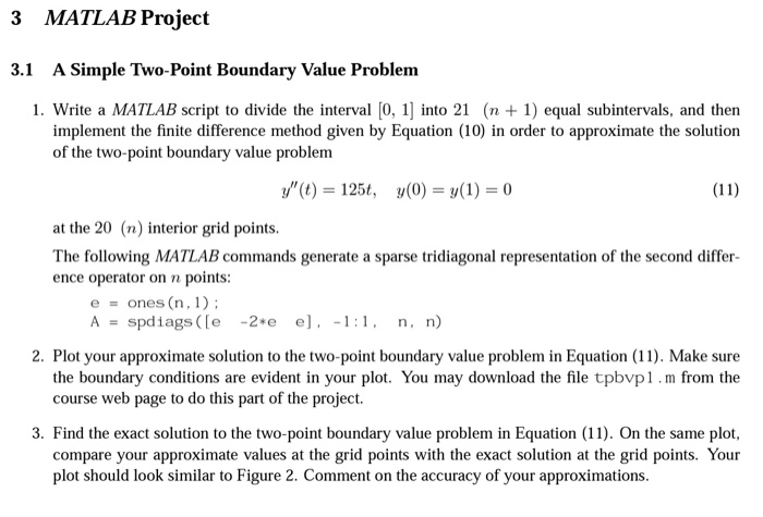 3 Matlab Project Simple Two Point Boundary Value Problem 31 1 Write Matlab Script Divide I 5797