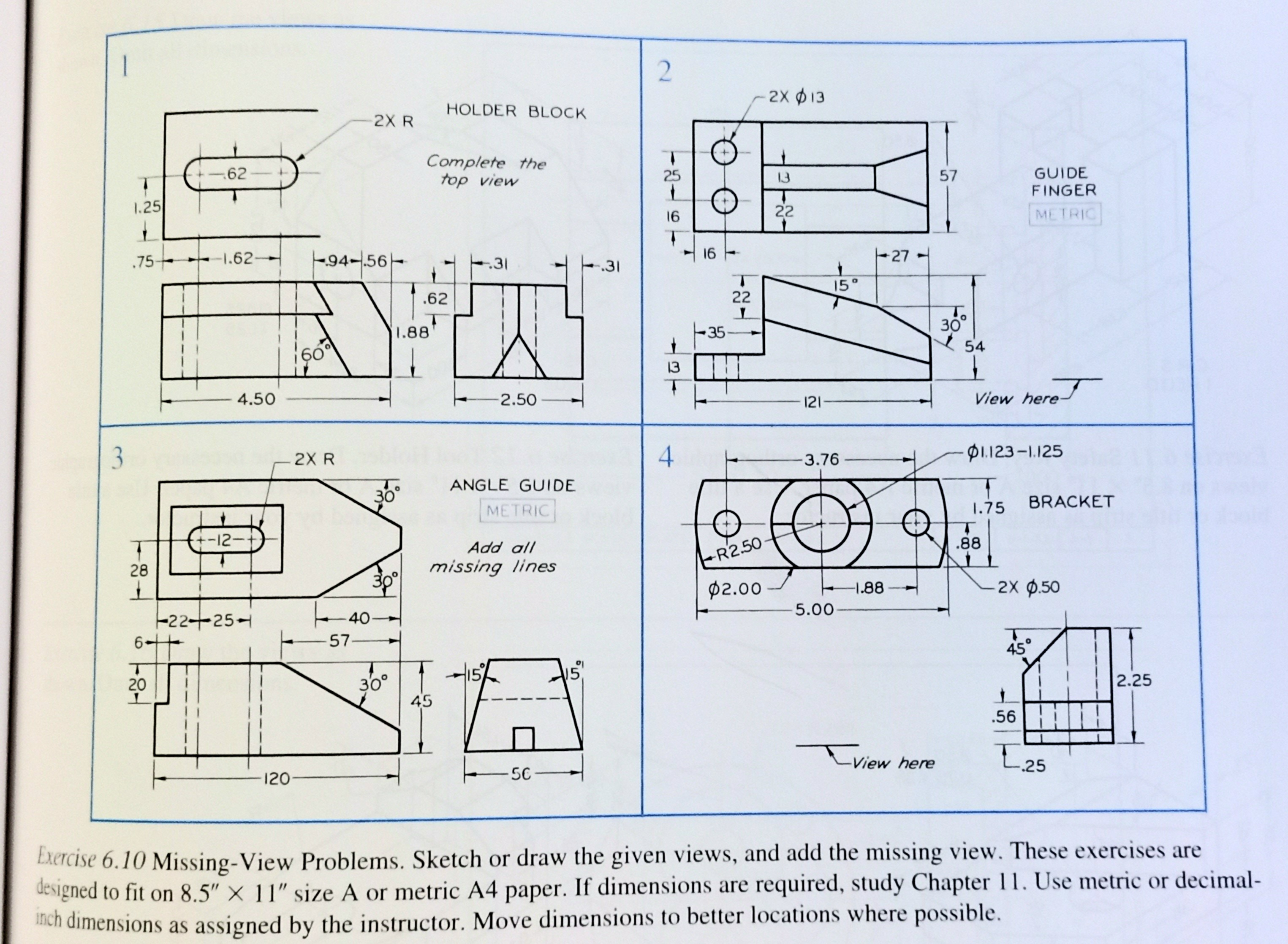 Solved Hi, I need the 3D drawing of Exercises No 1-4. Pls | Chegg.com