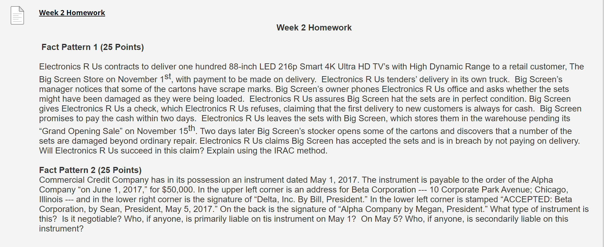 Solved Electronics R Us contracts to deliver one hundred | Chegg.com