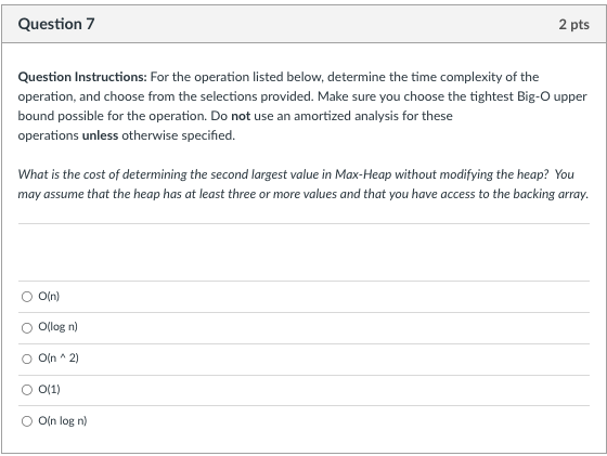 Solved Question Instructions: For the operation listed | Chegg.com