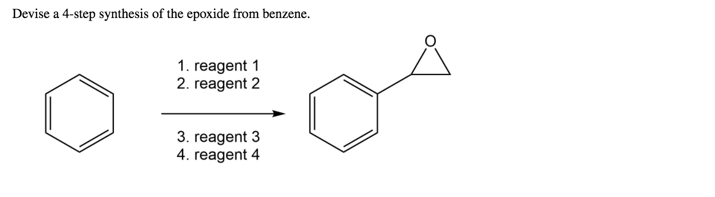 Solved Devise a 4-step synthesis of the epoxide from | Chegg.com