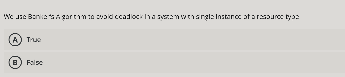 Solved We use Banker's Algorithm to avoid deadlock in a | Chegg.com
