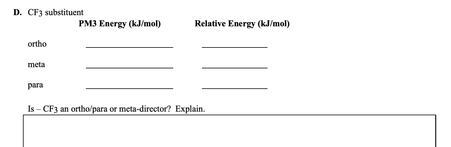 Solved I Is −CF3 an ortho/para or meta-director? Explain. | Chegg.com
