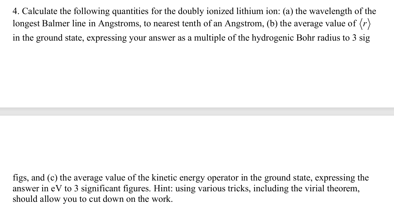 Solved 4. ﻿Calculate the following quantities for the doubly | Chegg.com