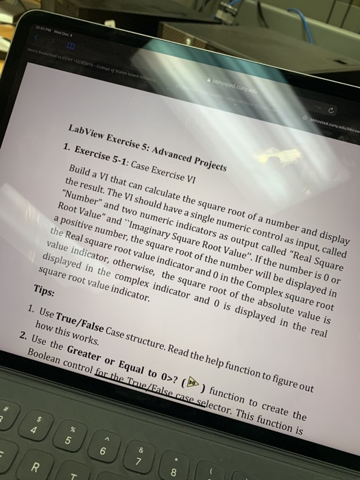 hosted.cuny.edu LabView Exercise 5: Advanced Projects | Chegg.com