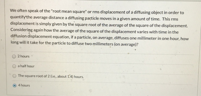 Solved We often speak of the "root mean square" or rms | Chegg.com