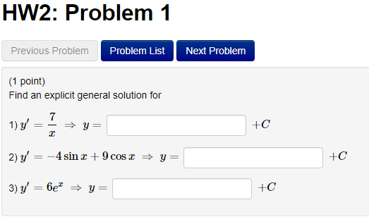 Solved HW2: Problem 1 Previous Problem Problem List Next | Chegg.com