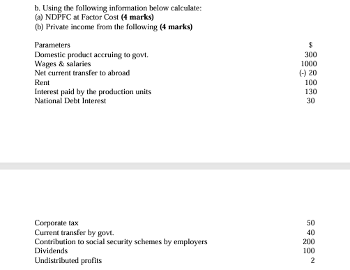 Solved b. ﻿Using the following information below | Chegg.com