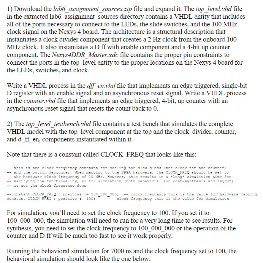 VHDL : Please only do steps 1 & 2. Do not do steps 3 | Chegg.com