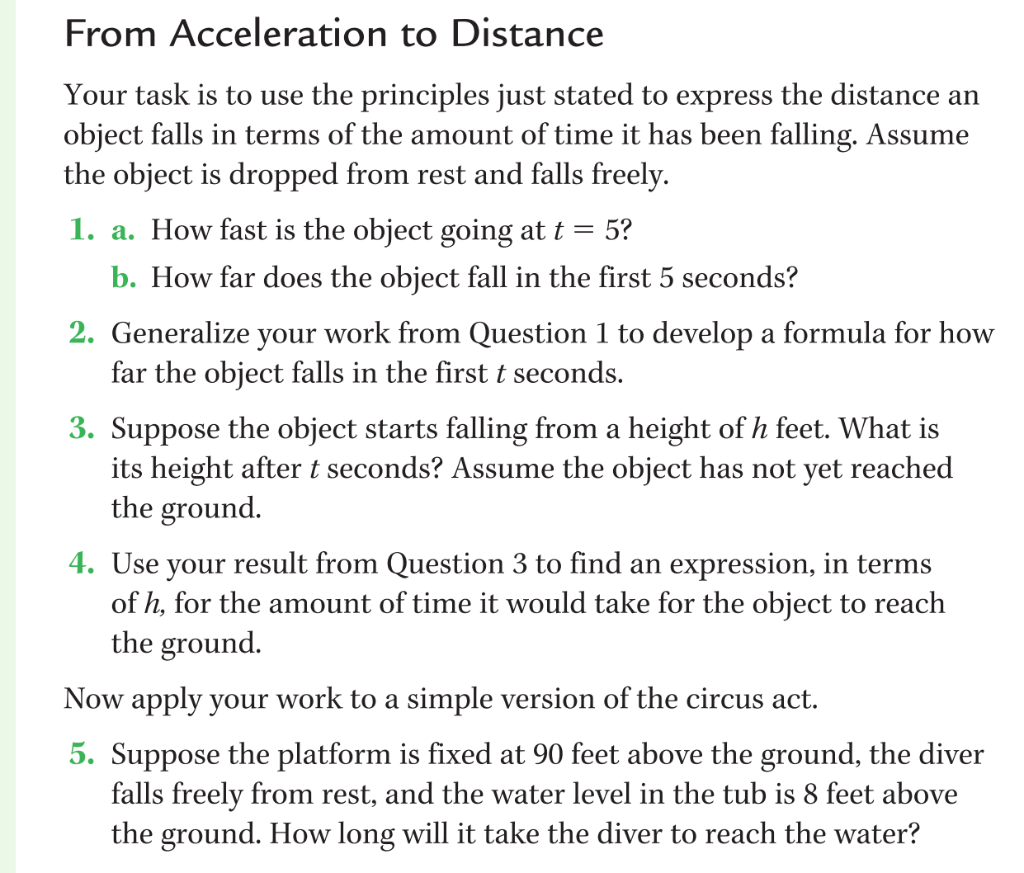 Solved Free Falling Objects Using Experiments And Chegg