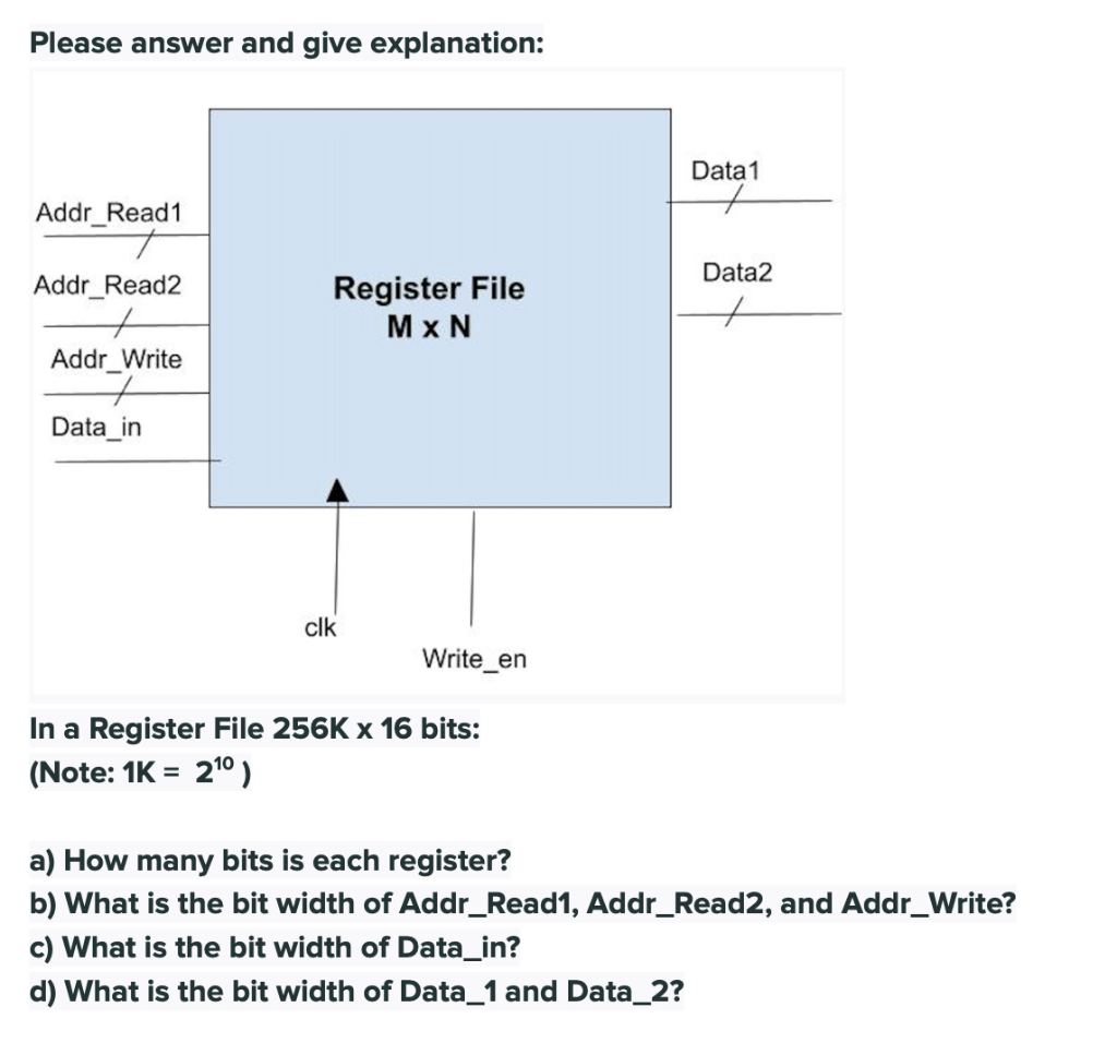 Solved Please answer and give explanation: Data 1 Addr Read1 | Chegg.com
