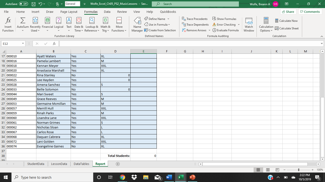 Solved In cell E12, Enter an If function that will return | Chegg.com
