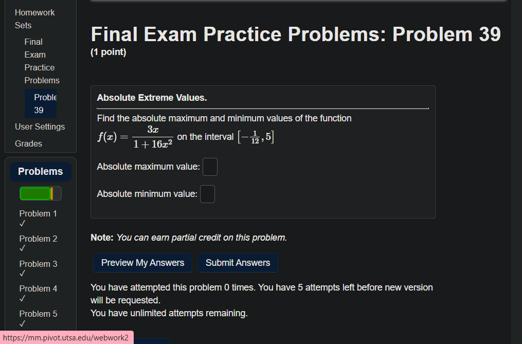 Solved Homework Sets Final Exam Practice Problems: Problem | Chegg.com