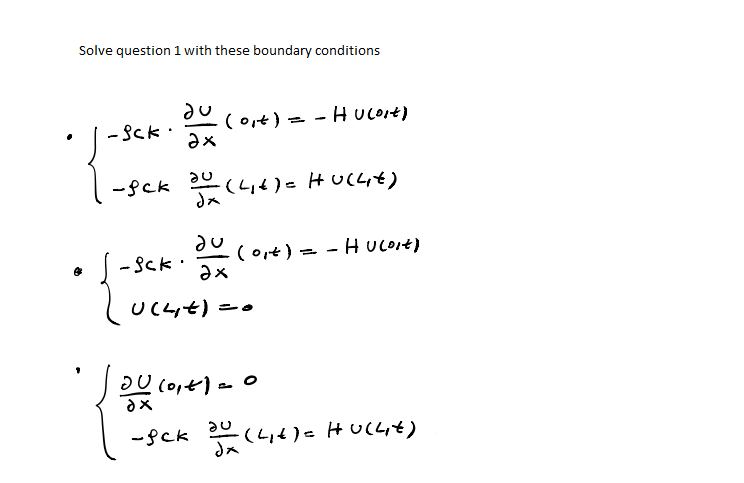 Question 1Solve question 1 with these boundary | Chegg.com