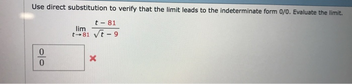 Solved Use direct substitution to verify that the limit | Chegg.com Solved Use direct substitution to verify that the limit | Chegg.com