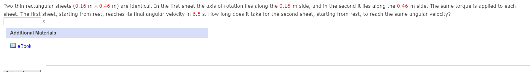 Solved Two thin rectangular sheets (0.16 m x 0.46 m) are | Chegg.com
