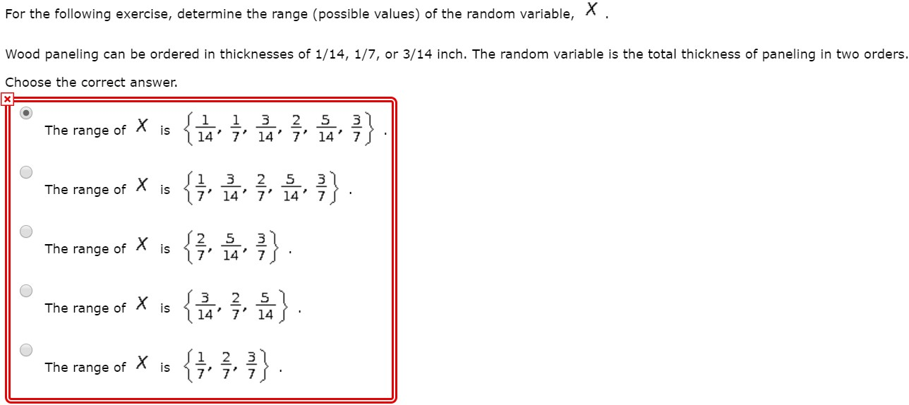 Solved For The Following Exercise Determine The Range