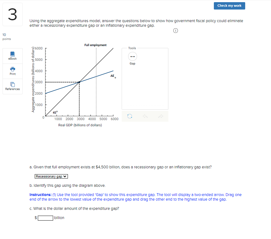 Solved Check My Work 3 Using The Aggregate Expenditures Chegg