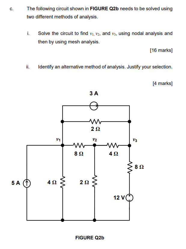 Solved C. The following circuit shown in FIGURE Q2b needs to | Chegg.com