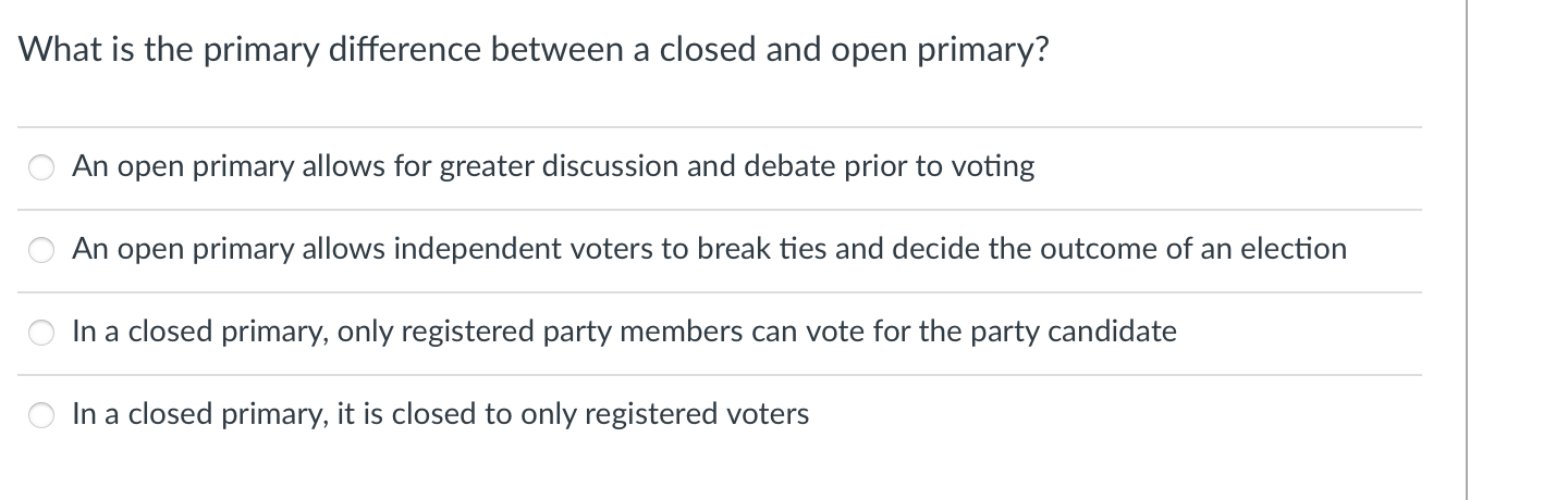 Solved What is the primary difference between a closed and | Chegg.com