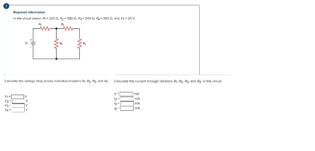 Solved Required Information In the circuit below: R4 = 2250, | Chegg.com