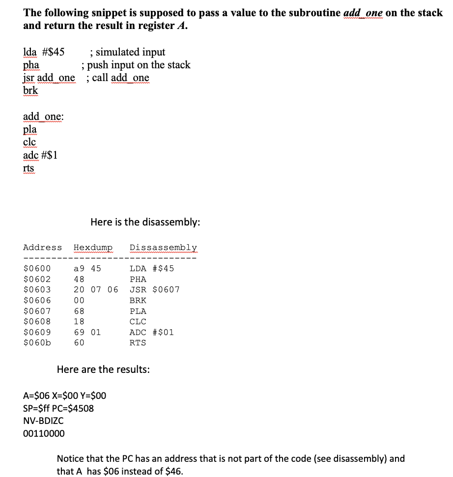 Solved The following snippet is supposed to pass a value to | Chegg.com