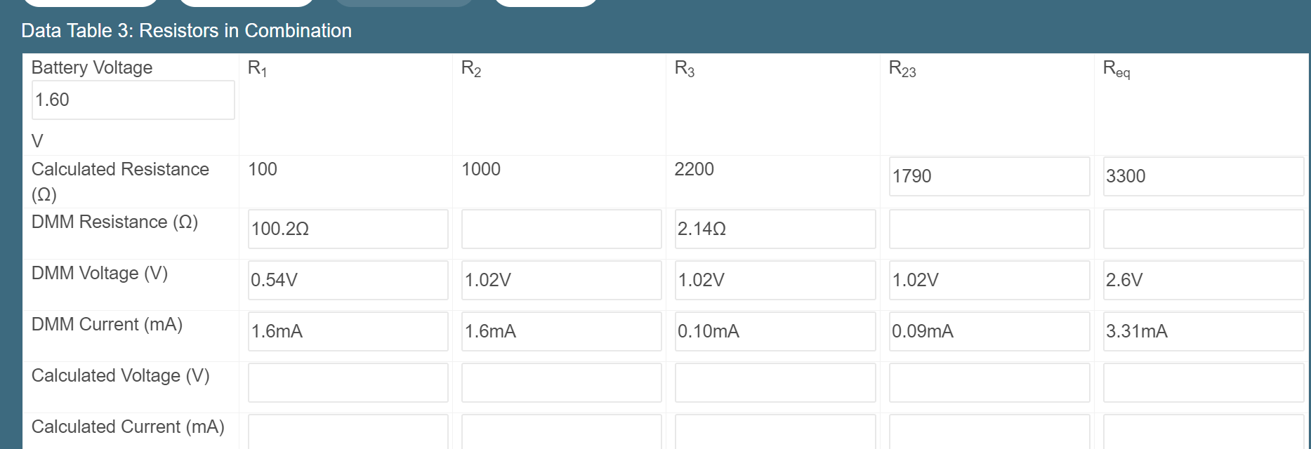 Req= R1+R2+R3 Calculate the voltage across each | Chegg.com