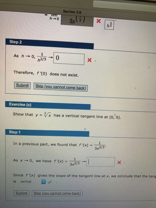 Solved Show that y = cubicroot x has a vertical tangent line | Chegg.com