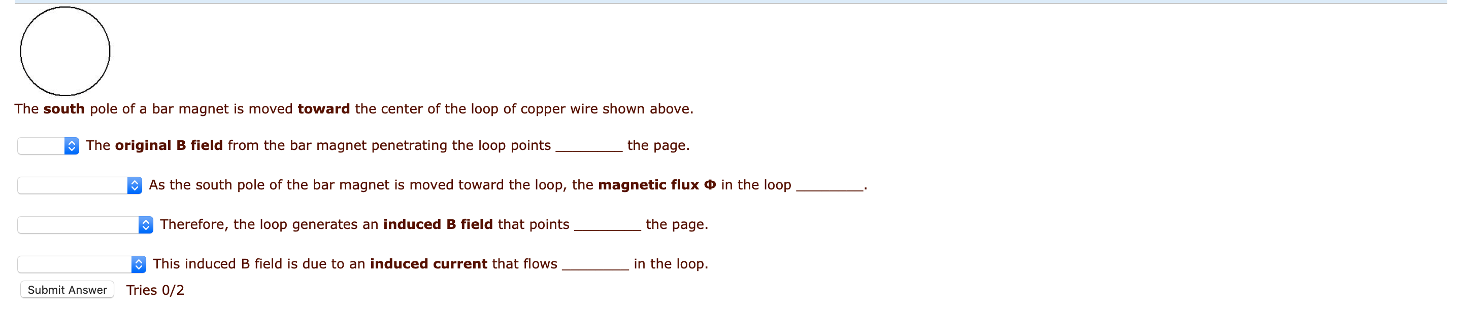 Solved From the starting position shown, a loop of copper | Chegg.com