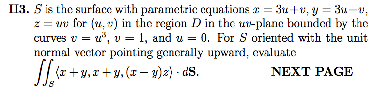 Solved 113. S is the surface with parametric equations x = | Chegg.com