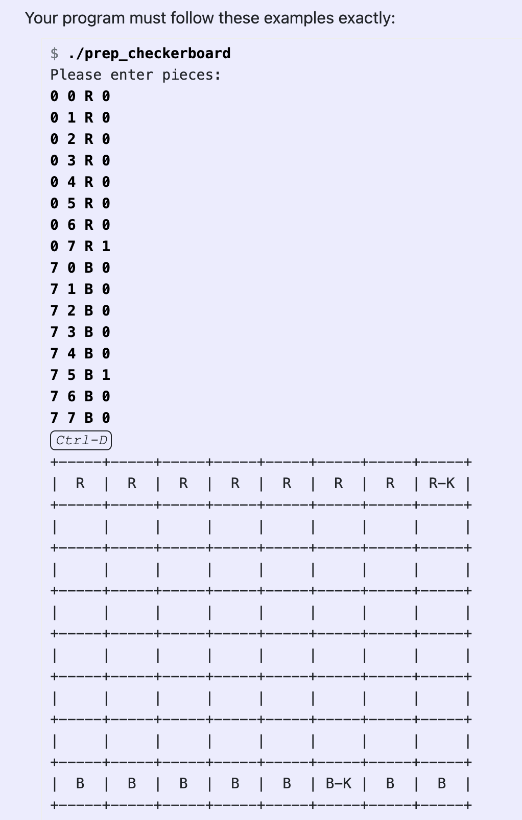 Solved EXERCISE 00): Prepare a Checkerboard Write a C | Chegg.com