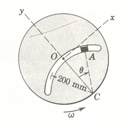 Solved The disk has a circular slot with a radius equal to | Chegg.com