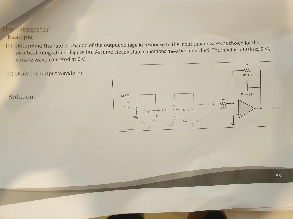 Solved The Integrator Example: (a) Determine the rate of | Chegg.com