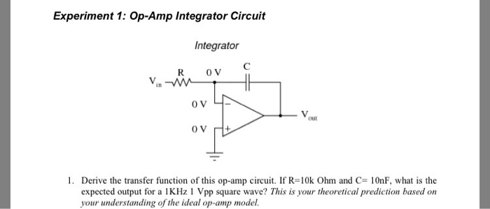 Solved Derive the transfer function of this op-amp | Chegg.com