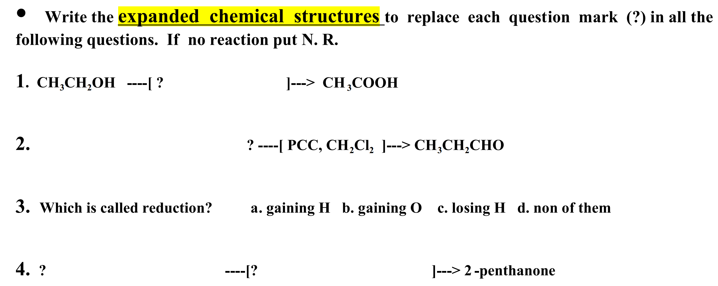 Solved O Write the expanded chemical structures to replace | Chegg.com