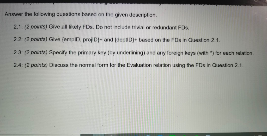Solved Question 2. The Relational Model (8 points). Consider | Chegg.com
