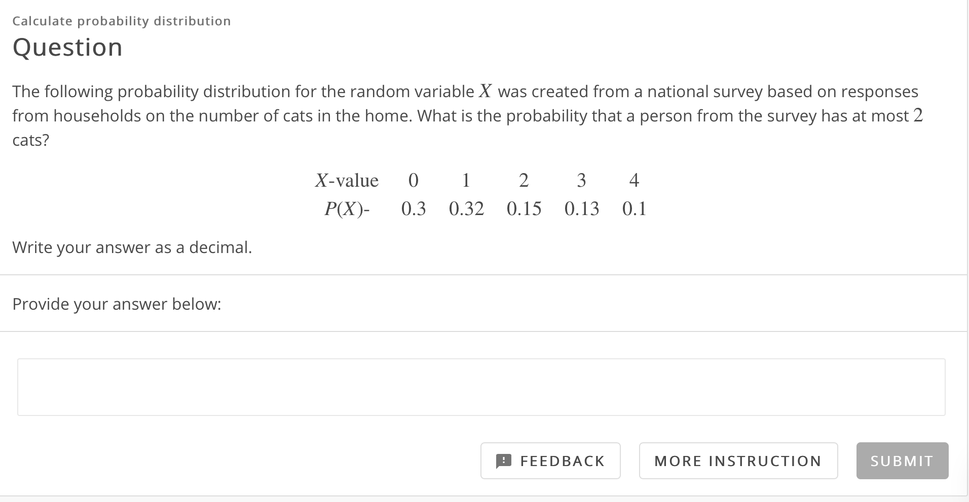 Solved Calculate probability distribution Question The | Chegg.com