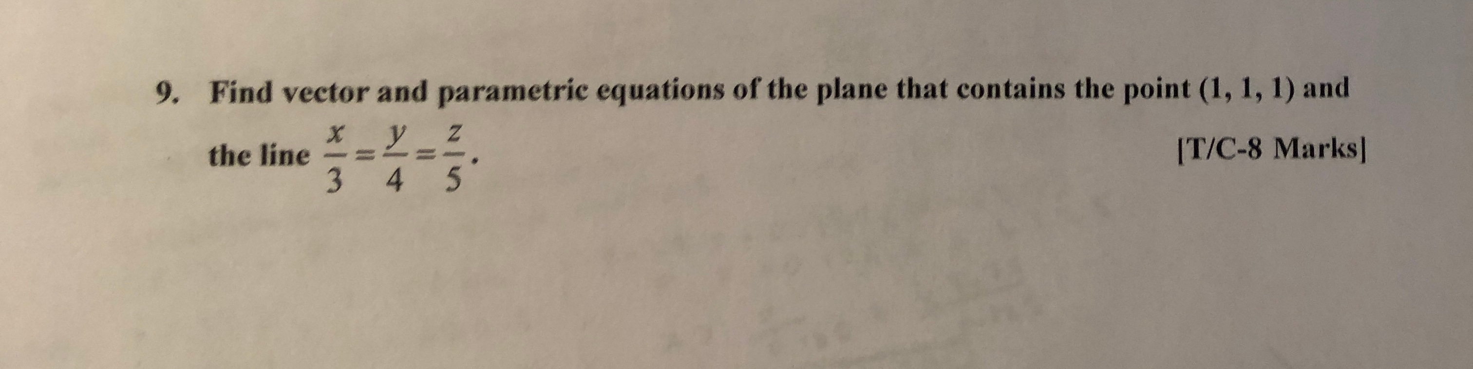 Solved Find vector and parametric equations of the plane | Chegg.com