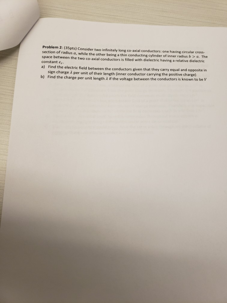 Solved Problem 2: (35pts) Consider two infinitely long | Chegg.com