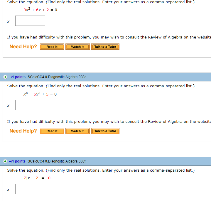 Solved Solve the equation. (Find only the real solutions. | Chegg.com