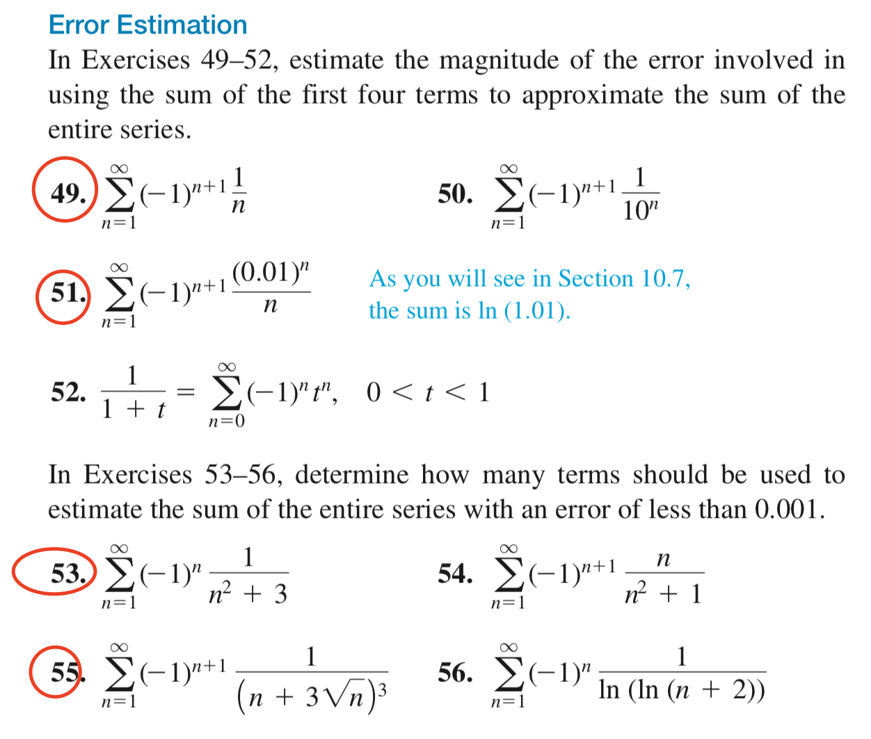 Solved Error Estimation In Exercises 49-52, estimate the | Chegg.com